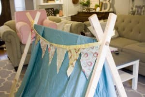 Simple DIY Play Tent for Kids - Red and Honey