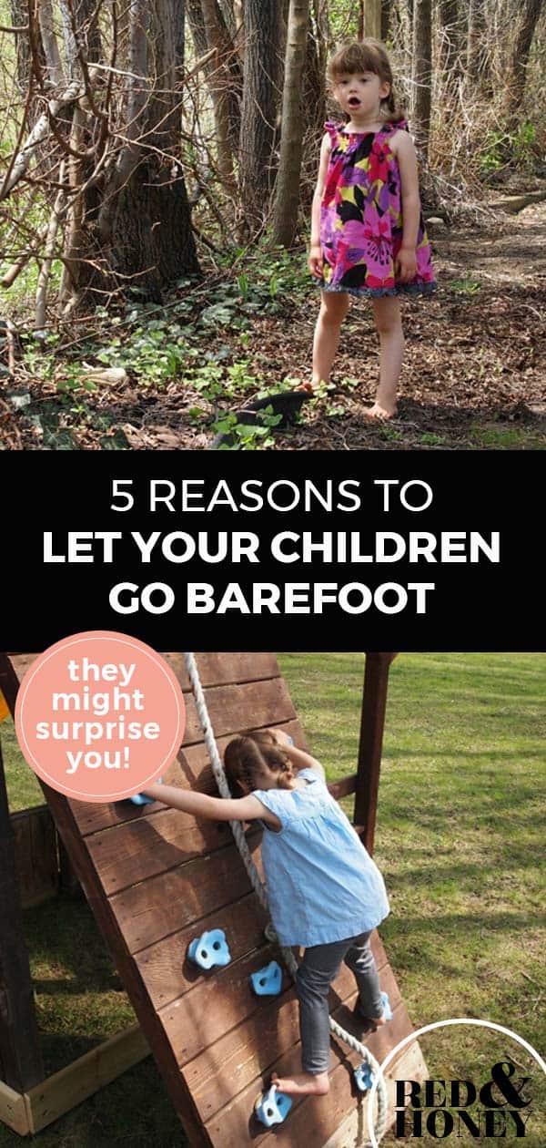 Barefoot Kids: 5 Reasons to Let Your Kids Go Without Shoes - Red and Honey