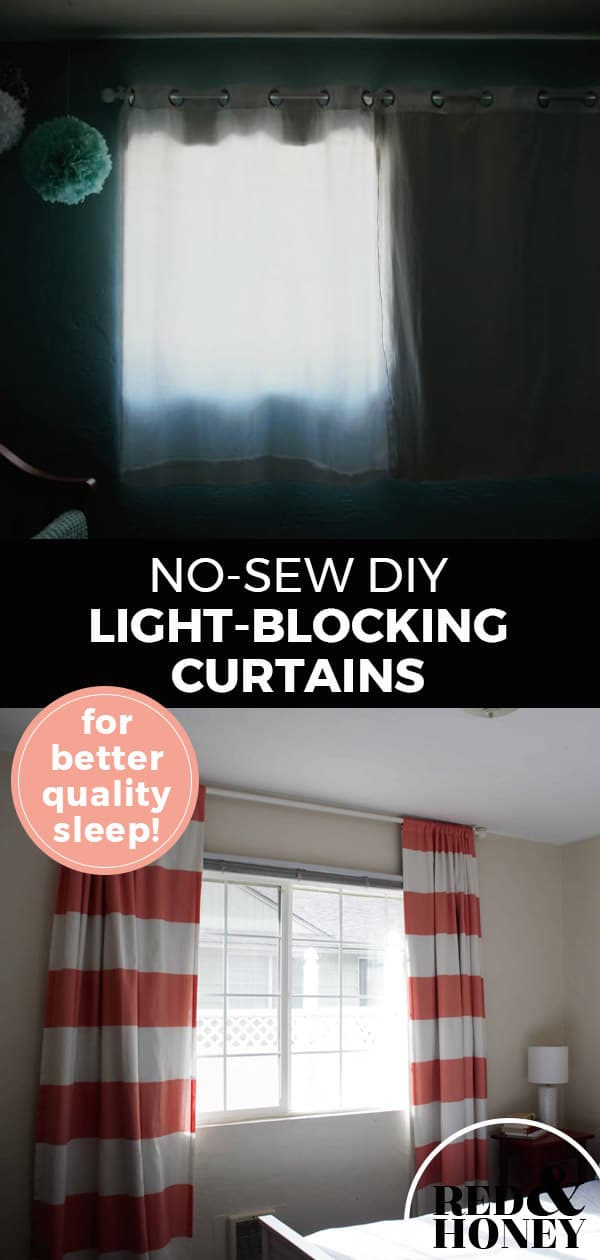 No-Sew DIY Light Blocking Curtains (for Better Quality Sleep) - Red and ...